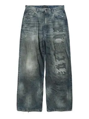 Balenciaga Minimal Baggy Denim Pants - Grey