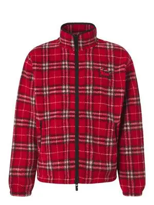 Burberry Check Wool-blend Jacket - Red