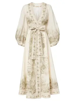 ZIMMERMANN Wanderlust Printed Cotton Wrap Dress