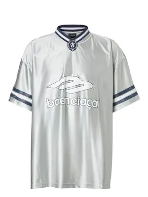 Balenciaga 3b Sports Icon V-neck T-shirt - Silver