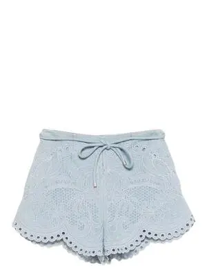 Zimmermann Denim Shorts - Sky Blue