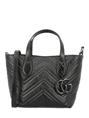 Gucci Gg Marmont Leather Tote - Black