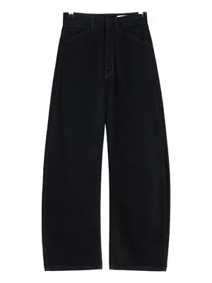 LEMAIRE Cotton High-waisted Trousers - Black
