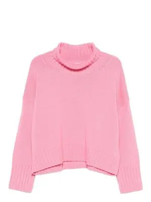 Soft Goat Girlfriend Cashmere Turtleneck Jumper - Pink
