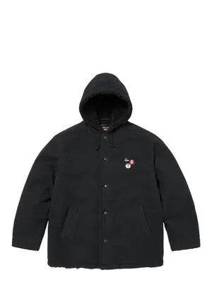 Supreme X Number Ine Faux Shearling Hooded Coat - Black