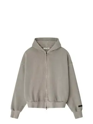 Fear Of God Embroidered Full Zip Hoodie - Grey