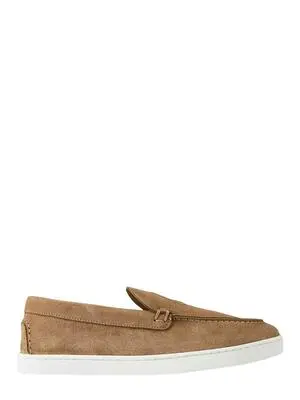 CHRISTIAN LOUBOUTIN Varsiboat Flat Loafers - Tan