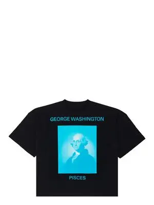 Goat George Washington Pisces T-shirt - Black