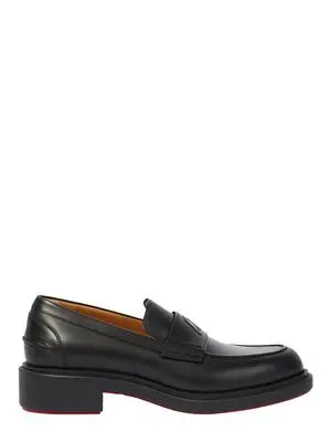 CHRISTIAN LOUBOUTIN Urbino Moc Flat Loafer - Black