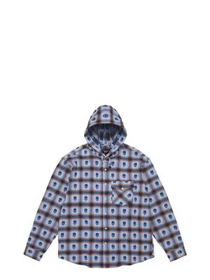 Supreme X Number Ine Hooded Flannel Shirt - Blue