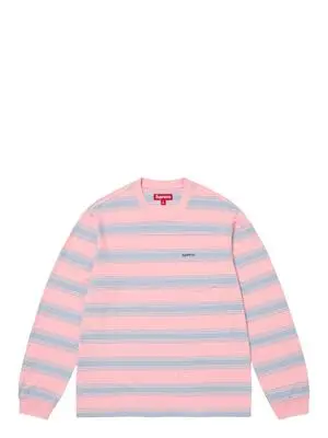 Supreme Stripe Pocket Long-sleeve Top - Pink