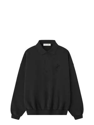 Fear Of God Embroidered Polo Sweatshirt - Black
