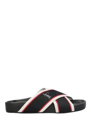 CHRISTIAN LOUBOUTIN Hot Cross Bizz Donna Flat - Black