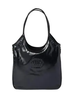 Miu Miu Softy Shine Shopping Handbag - Black