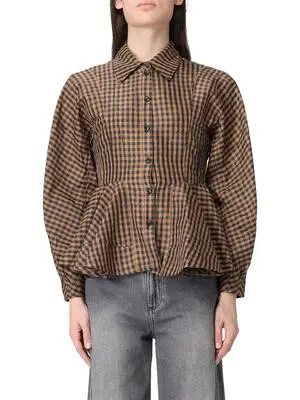 GANNI Shirt - Tobacco