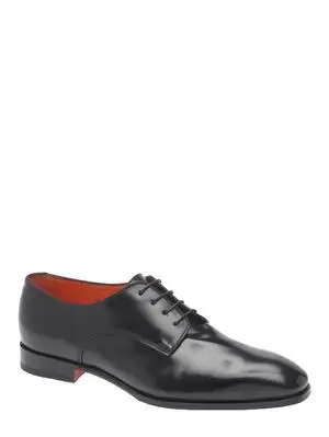 Santoni Archer Derby Black Patina