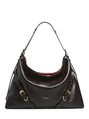 Givenchy Large Voyou Suede Shoulder Bag - 206-chocolate