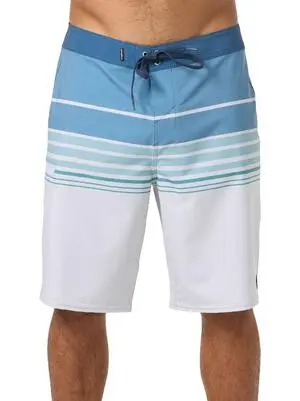 O'Neill Hyperfreak Heat Stripe Swim Trunks - Fog