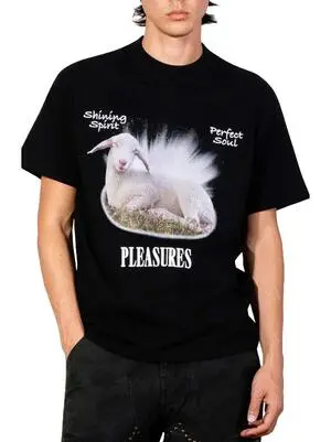 PLEASURES Shine Graphic T-shirt - Black
