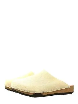 KUNSTEN Ella Suede Clogs Beige