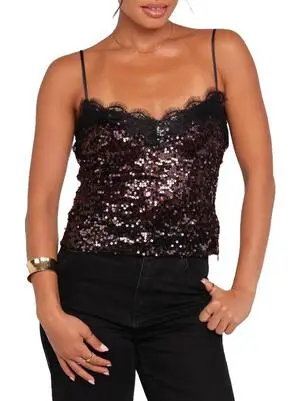 PETAL & PUP Lace Trim Sequin Camisole