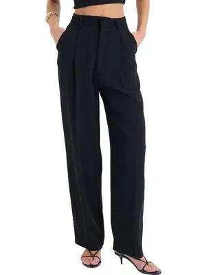 MONLICIA Nevara High-waist Wide-leg Palazzo Trousers - Black