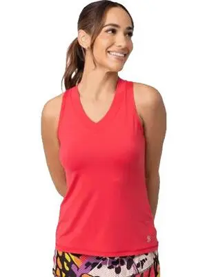 SOFIBELLA Racerback Tennis Tank Top Berry Red