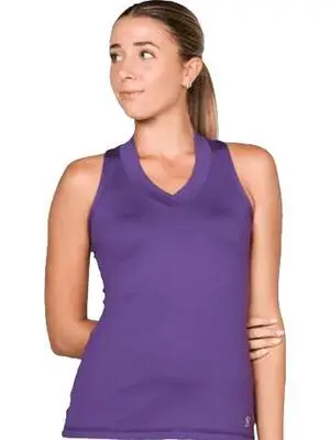 SOFIBELLA Racerback Tennis Tank Top Plum