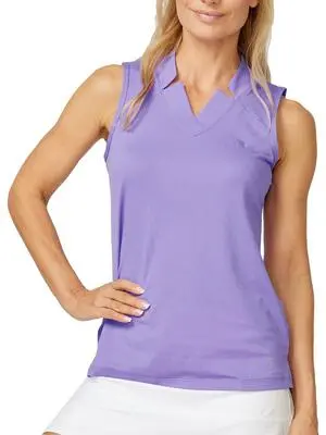 SOFIBELLA Sleeveless Golf Shirt - Amethyst