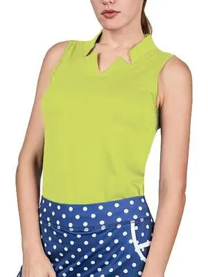 SOFIBELLA Sleeveless Golf Shirt - Citrus
