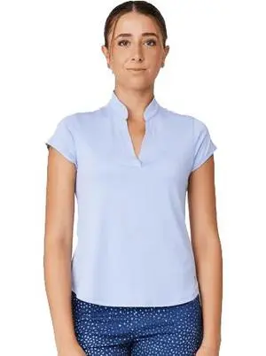 SOFIBELLA Cap Sleeve Golf Top - Lilac Dream