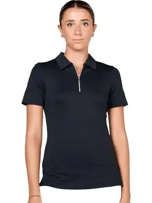 SOFIBELLA Short Sleeve Golf Polo - Black