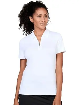 SOFIBELLA Short Sleeve Golf Polo - White