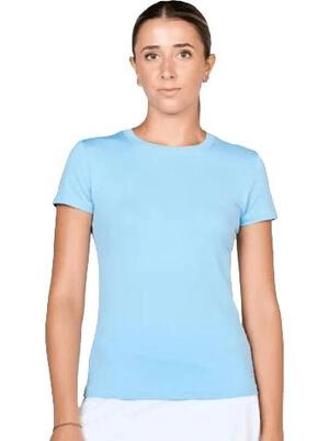 SOFIBELLA Short Sleeve Tennis Shirt Cloud