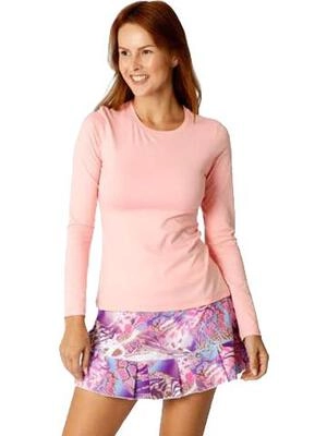SOFIBELLA Long Sleeve Tennis Shirt Bubble