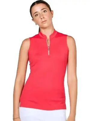 SOFIBELLA Sleeveless Golf Polo Roulette