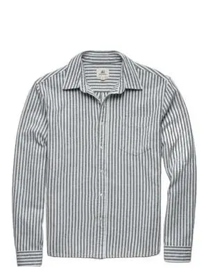 SURFSIDE SUPPLY CO. Brian Twill Stripe Shirt - Navy