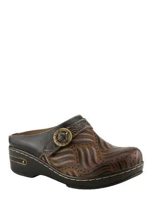 SPRING STEP SHOES Sova Mule - Black/brown Multi