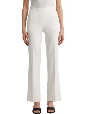 Anne Klein Grace High-waist Pull-on Pants - White Dove
