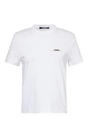Jacquemus Cotton-jersey T-shirt With Grosgrain Logo - White
