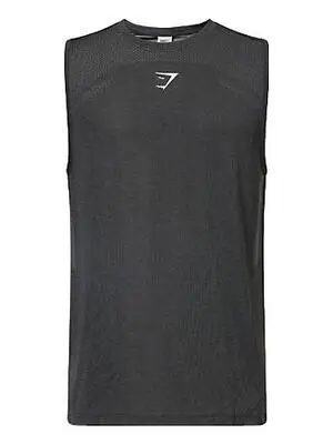 GYMSHARK Woven Sleeveless Top - Black/silhouette Grey