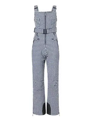 Cordova Gingham-check Shell Ski Jumpsuit - Indigo Gingham