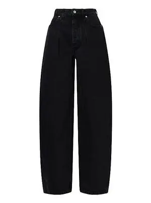 Jacquemus Le Denimes Ovalo Curved-leg Denim Jeans - Black