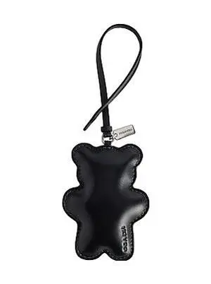 COACH Leather Bear Bag Charm - Lh/black