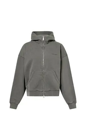 Carhartt Work In Progress Benton Zip-up Cotton Hoody - Graphite