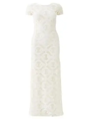 Melissa Odabash Briony Laser-cut Maxi Dress - Ivory