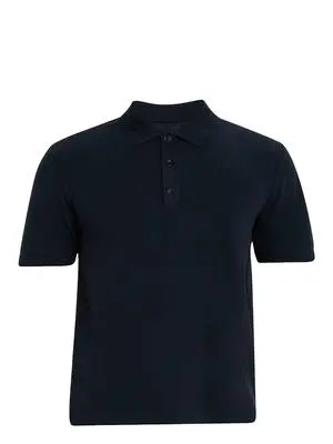 Rag & Bone Tech Stretch Pique Polo Shirt - Blue