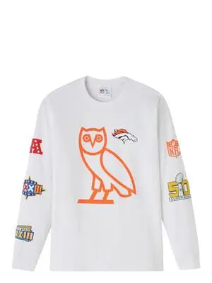 OVO X Nfl Denver Broncos Long Sleeve T-shirt - White
