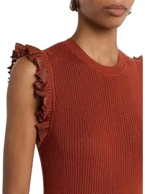 Ulla Johnson Noelle Sparkly Sleeveless Midi Dress - Copper