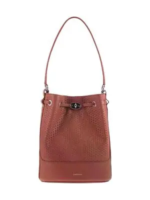 ZANELLATO Monda Perforated Handle Bucket Bag - Red